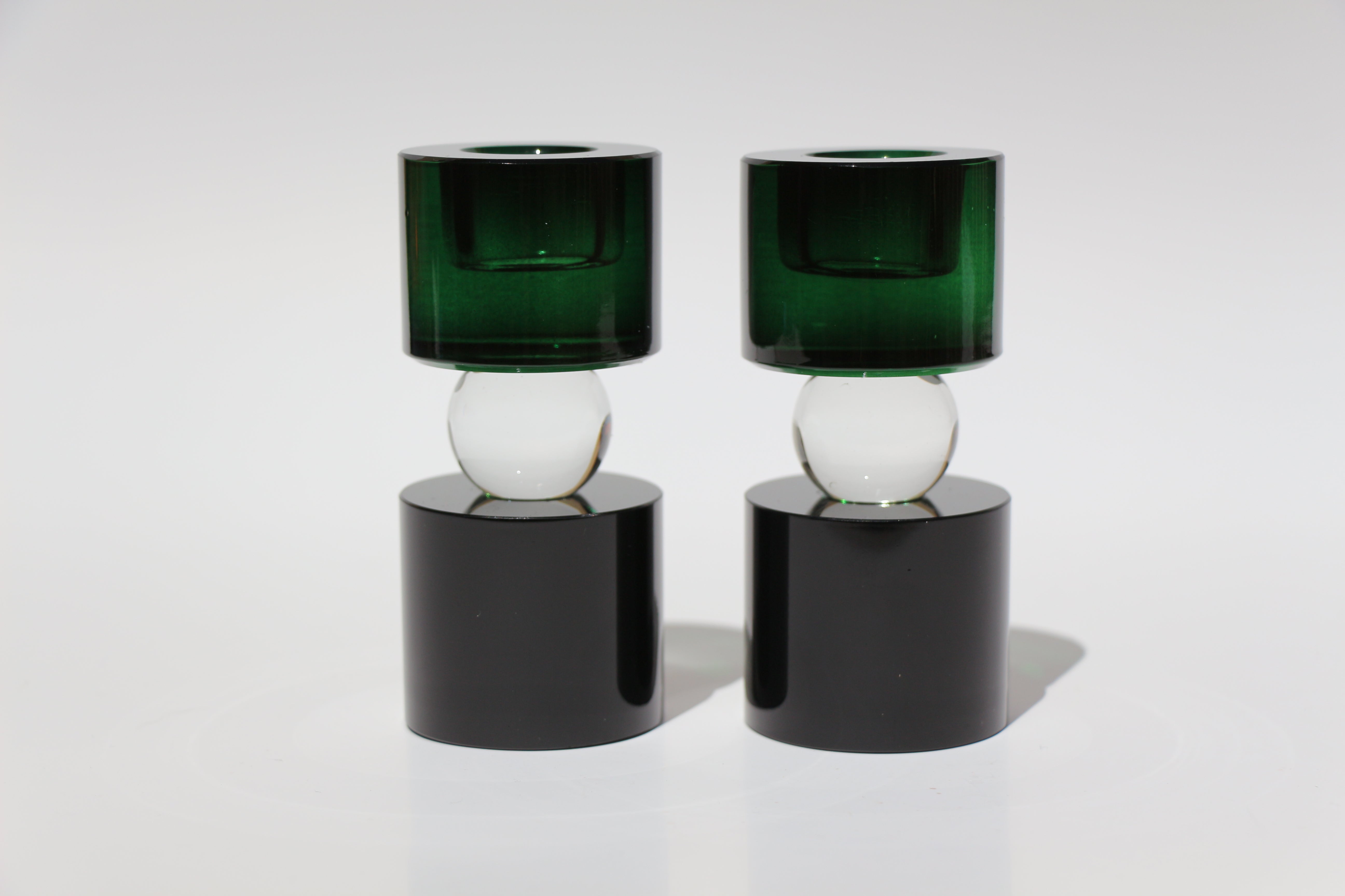 Cooper Crystal Candle Holder - Hunter Green – Emilie Grayson